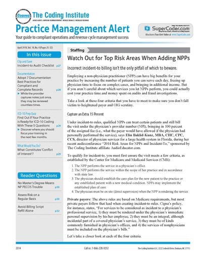 Practice Management Alert Magazine Subscription | Renewal | Gift